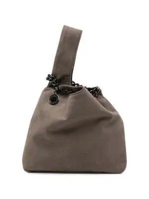 Stella McCartney Falabella Suede Mini Handbag With Chain Handle & Logo Charm