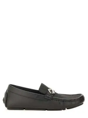 Fendi Ff Squared Driver Loafers - Brown