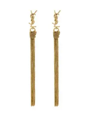 Saint Laurent Brass Statement Earrings
