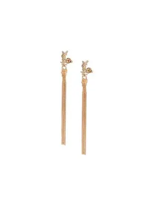 Saint Laurent Brass Statement Earrings - Gold