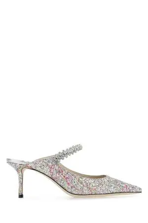 JIMMY CHOO Bing 65 Embellished Leather Flat Pumps