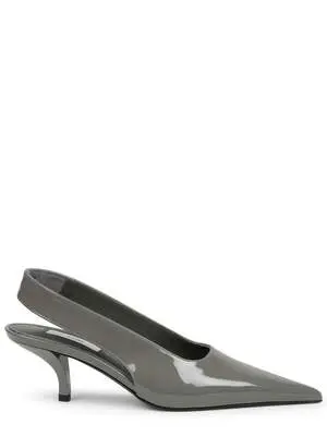 TOTEME Leather Heeled Décolletés - Grey