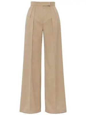 Max Mara Quorum Wide-leg Virgin Wool Trousers For - Beige