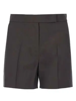 Max Mara Adunco Virgin Wool Tailored Shorts - Grey
