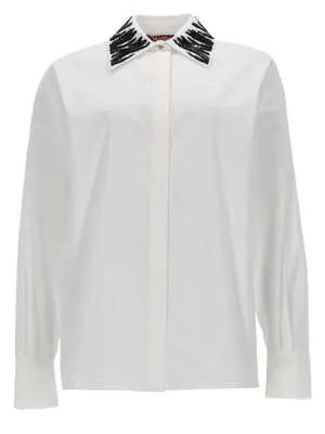 Max Mara Dettaglio Strass Cotton-polyester Shirt - White