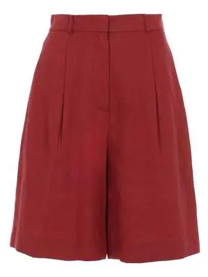 Max Mara Linen Caravan Wide-leg Shorts