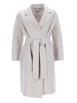 Max Mara Virgin Wool Belted Jacket - Ivory