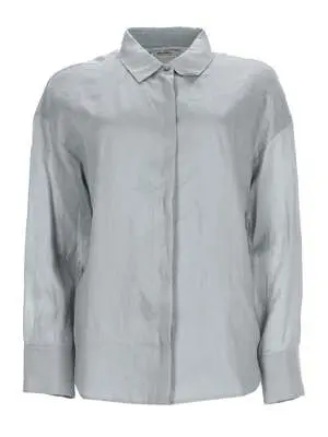 Max Mara Comfortable Ramie Shirt - Blue