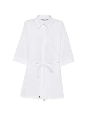 Max Mara Cotton Mini Shirt Dress - Bianco