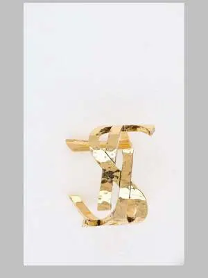 Saint Laurent Cassandra Brushed Metal Cuff Bracelet