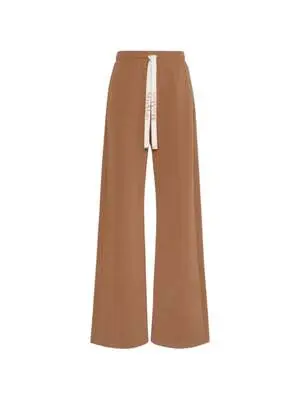 Max Mara Wide-leg Cotton-blend Trousers