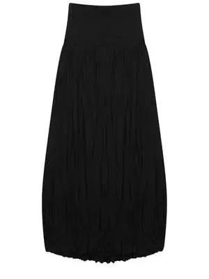 TOTEME Draped Midi Skirt - Black