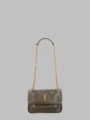 Saint Laurent Niki Mini Leather Shoulder Bag - Brown