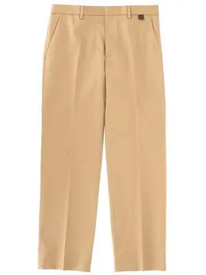 Gucci Tailored Cotton Pants - Beige