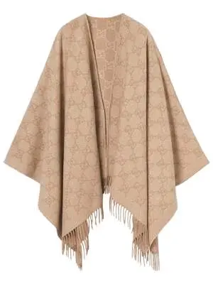 Gucci Cashmere Gg Mini Cape - Beige