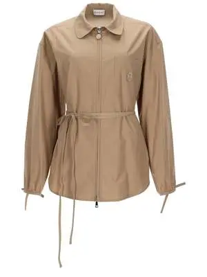 Moncler Cotton Zip-front Jacket With Belt