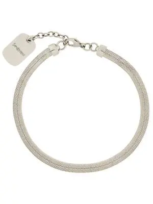 Saint Laurent Chain Bracelet In Brass - Silver