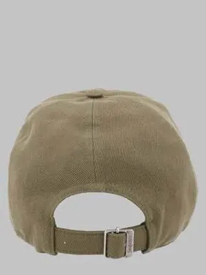 Saint Laurent Cotton Baseball Hat - Brown
