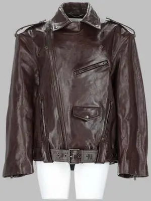 Saint Laurent Calf Leather Biker Jacket