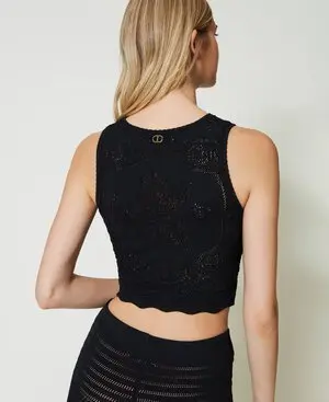 TWINSET Crochet-knit Crop Top