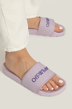 Off-White Logo Embossed Slip-on Slides