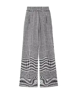 Burberry Houndstooth Jacquard Wide-leg Trousers