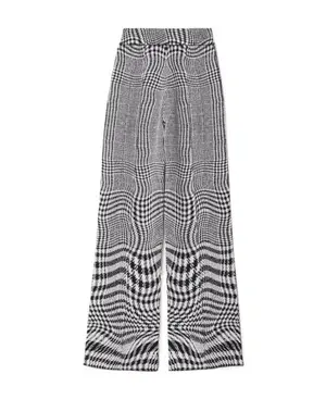 Burberry Houndstooth Jacquard Wide-leg Trousers