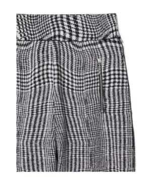 Burberry Houndstooth Jacquard Wide-leg Trousers