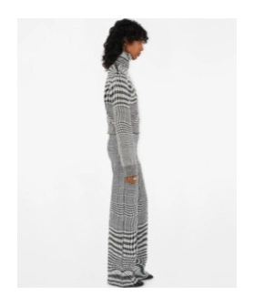 Burberry Houndstooth Jacquard Wide-leg Trousers