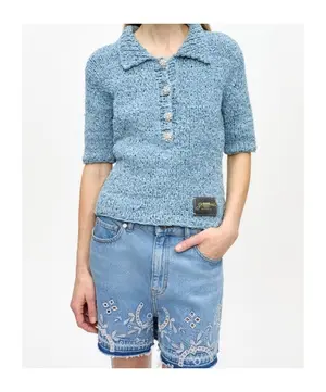 GANNI Handknit Polo Jumper