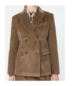 Max Mara Cotton Corduroy Velvet Blazer