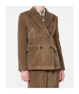 Max Mara Cotton Corduroy Velvet Blazer