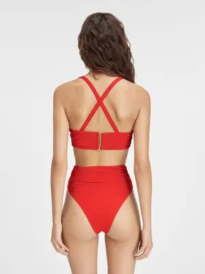 Jacquemus High-wasited Gathered Bikini Bottoms