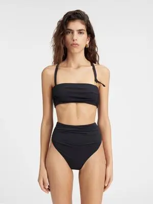 Jacquemus Cross-back Draped Bikini Top