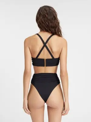 Jacquemus Cross-back Draped Bikini Top