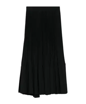 Junya Watanabe Pleated Midi Skirt - Black