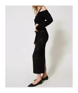 TWINSET Pointelle-knit Skirt