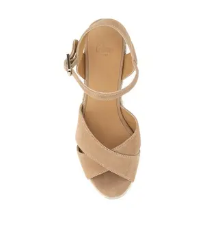 CastaÑer Blaudell Suede-effect Wedge Espadrilles - Tostado