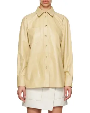 Helmut Lang Long-sleeve Leather Shirt
