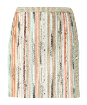 Missoni Striped Side Buttoned Mini Skirt