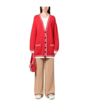 MSGM Embroidered-logo Knit Trousers