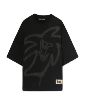Palm Angels Graffiti Print Crewneck T-shirt