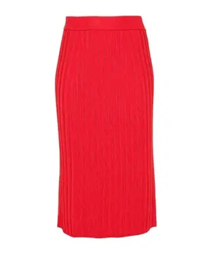 JOSEPH Side Slit Chunky-ribbed Midi Skirt