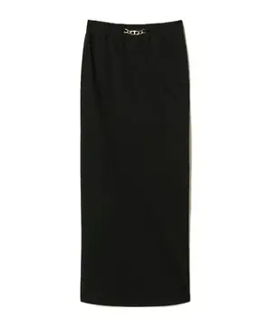 TWINSET Cotton Maxi Skirt - Black