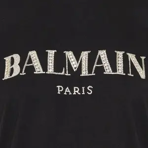 Balmain Logo Embellished Crewneck T-shirt