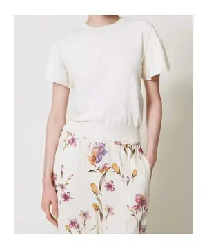 TWINSET Scalloped-hem Knitted T-shirt