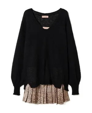 TWINSET V-neck Panelled Minidress