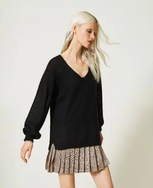 TWINSET V-neck Panelled Minidress