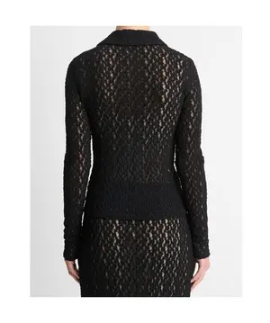 Vince Floral Smocked Long-sleeved Button-up Top