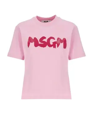 MSGM Logo-print Cotton T-shirt
